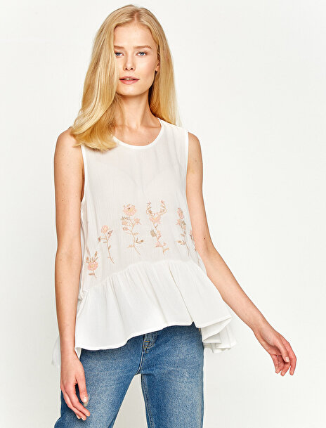 Koton Kadın İşlemeli Bluz