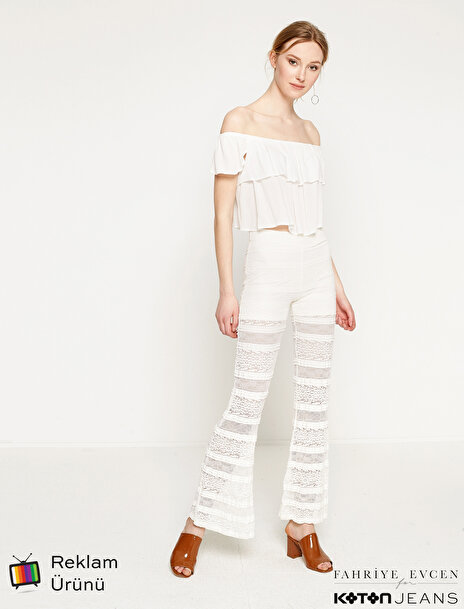 Koton Kadın Fahriye Evcen For Koton Jeans Pantolon Koton Kadın Fahriye Evcen For Koton Jeans Pantolon