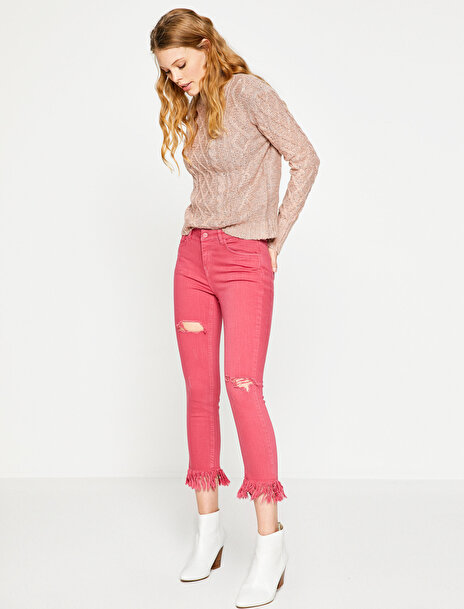 Koton Kadın Yırtık Pantolon