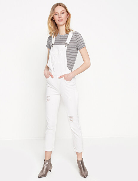 Koton Kadın Yırtık Tulum