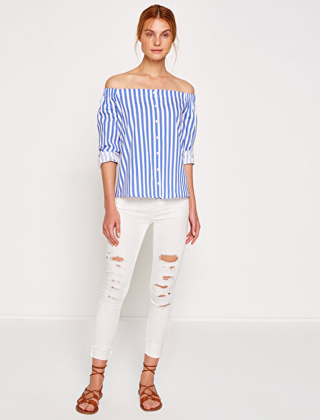 Koton Kadın Yırtık Jean Pantolon