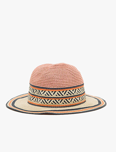 Koton Kadın Desenli Hasır Şapka