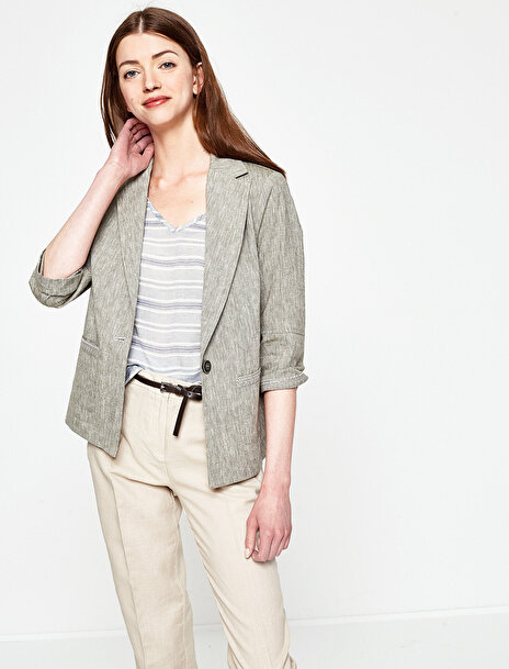 Koton Kadın Keten Ceket