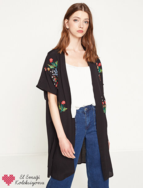 Koton Kadın İşlemeli Kimono Koton Kadın İşlemeli Kimono