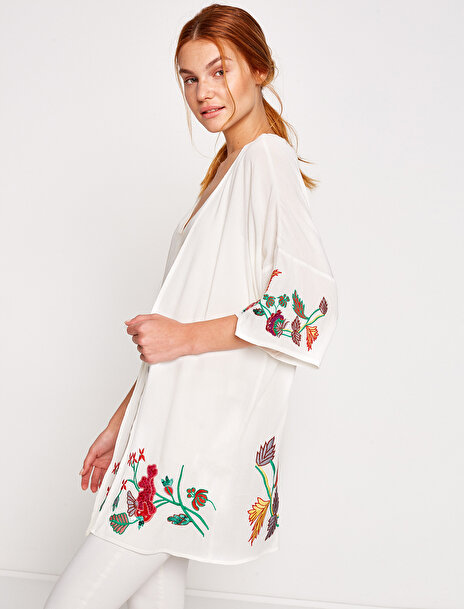 Koton Kadın İşlemeli Kimono Koton Kadın İşlemeli Kimono