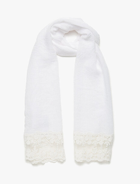 Koton Kadın Dantel Detaylı Atkı