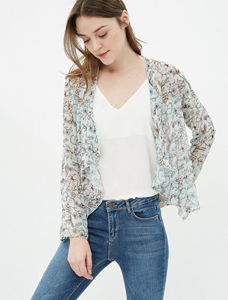 Koton Kadın Çiçekli Ceket