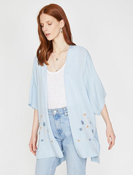 Koton Kadın İşlemeli Kimono Koton Kadın İşlemeli Kimono