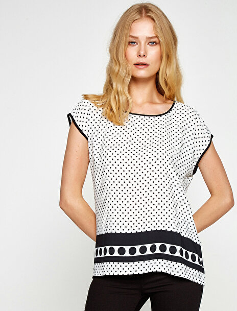 Koton Kadın Puantiye Detaylı Bluz