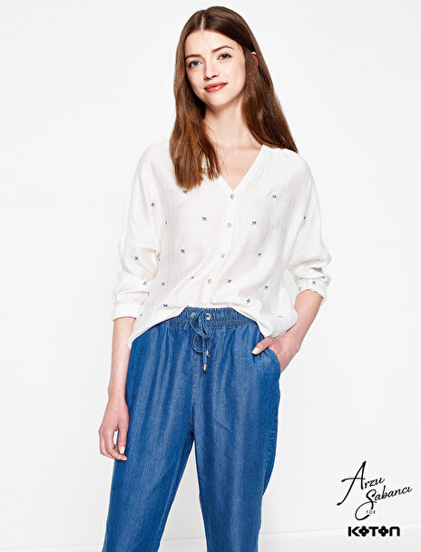 Koton Kadın Arzu Sabancı For Koton Gömlek