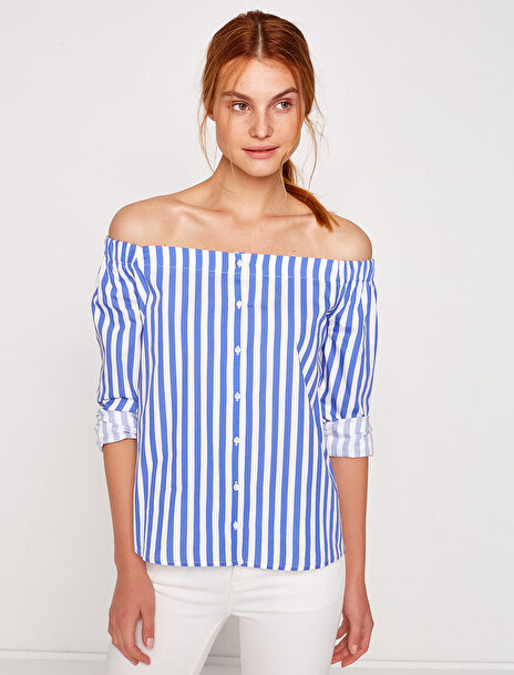 Koton Kadın Omzu Açık Gömlek