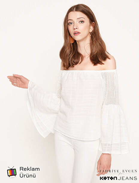 Koton Kadın Fahriye Evcen For Koton Jeans Bluz Koton Kadın Fahriye Evcen For Koton Jeans Bluz