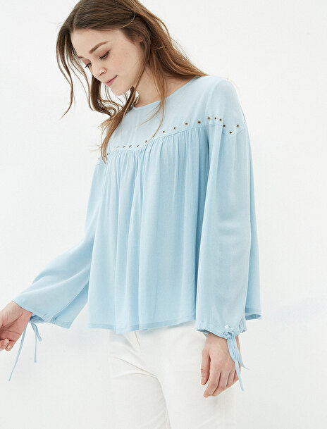 Koton Kadın Metal Detaylı Bluz