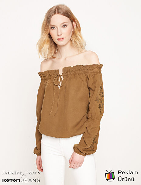 Koton Kadın Fahriye Evcen For Koton Jeans Bluz Koton Kadın Fahriye Evcen For Koton Jeans Bluz