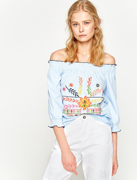 Koton Kadın İşlemeli Bluz