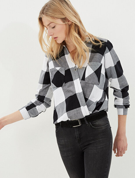 Koton Kadın Kareli Bluz