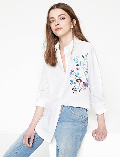 Koton Kadın İşlemeli Gömlek