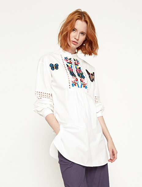 Koton Kadın İşlemeli Bluz