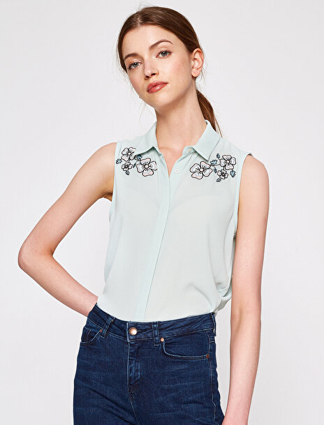 Koton Kadın İşlemeli Gömlek