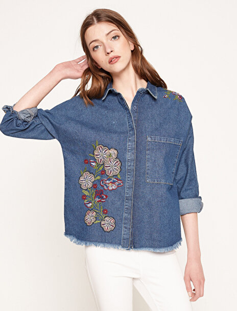 Koton Kadın İşlemeli Gömlek