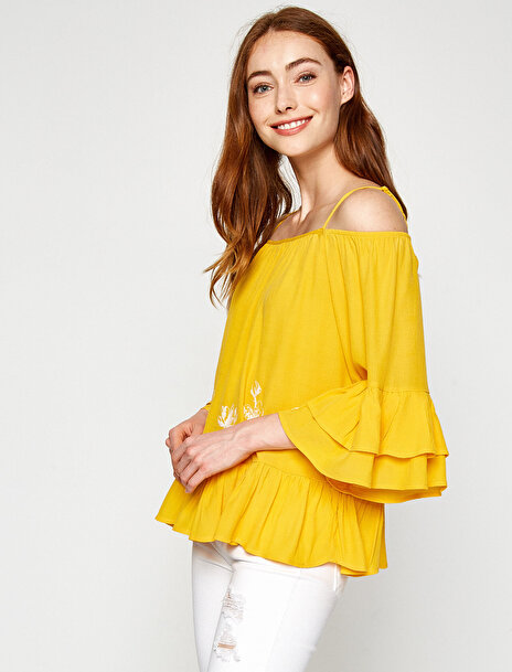 Koton Kadın İşlemeli Bluz