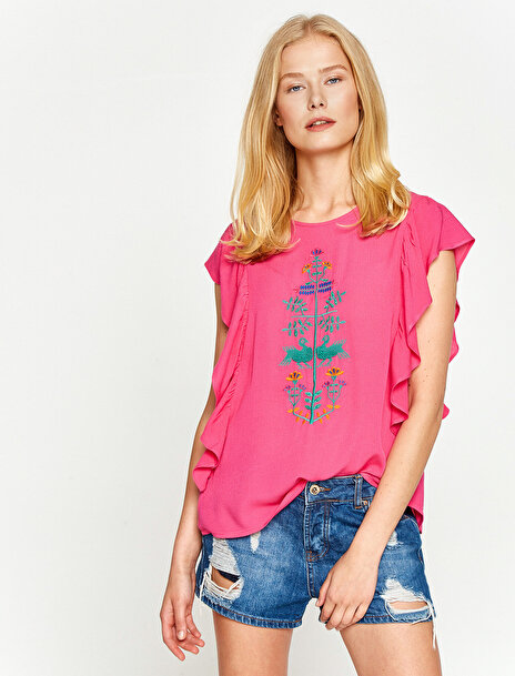 Koton Kadın İşlemeli Bluz