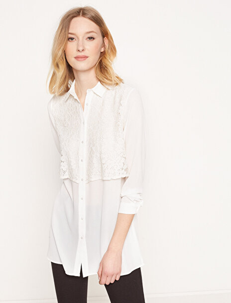 Koton Kadın Dantel Detaylı Tunik