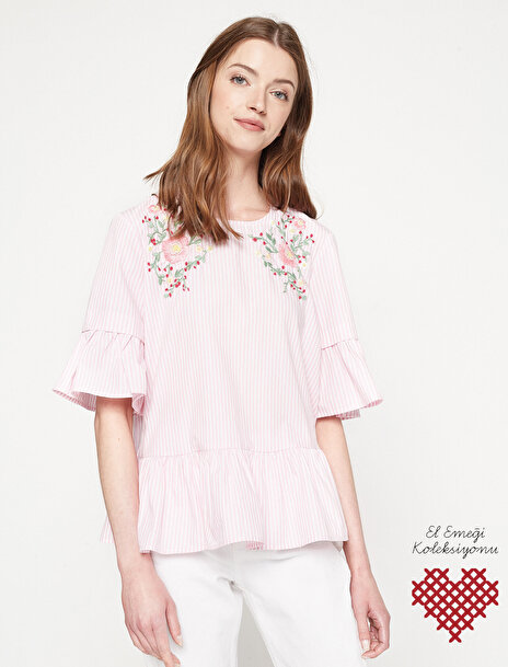 Koton Kadın Nakışlı Bluz