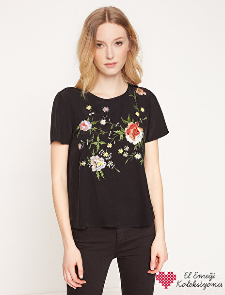 Koton Kadın İşlemeli Bluz