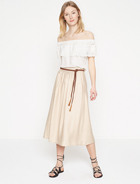 Koton Kadın Beli Bağlamalı Etek