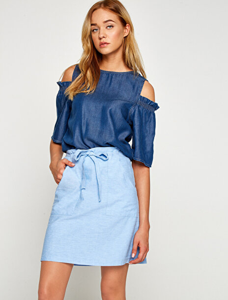 Koton Kadın Beli Bağlamalı Etek