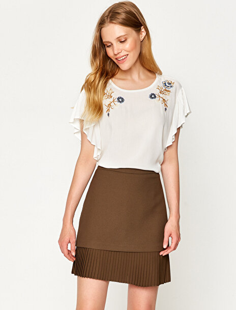 Koton Kadın Pilili Etek