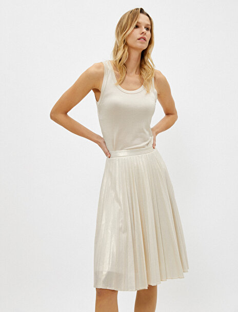 Koton Kadın Pileli Etek Midi