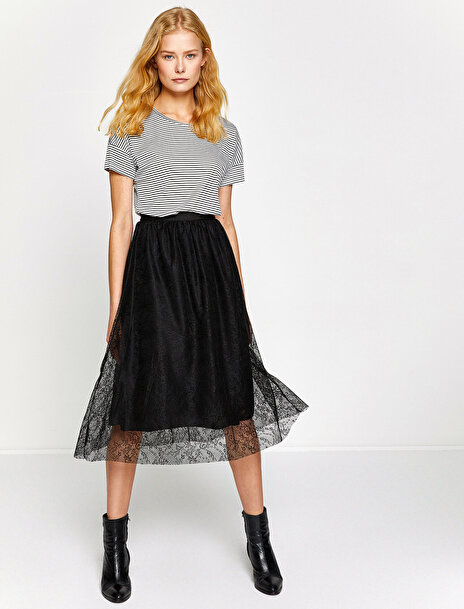 Koton Kadın Dantel Detaylı Etek