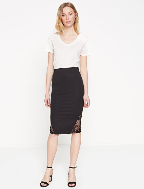 Koton Kadın Dantel Detaylı Etek