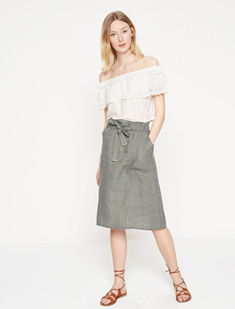 Koton Kadın Beli Bağlamalı Etek