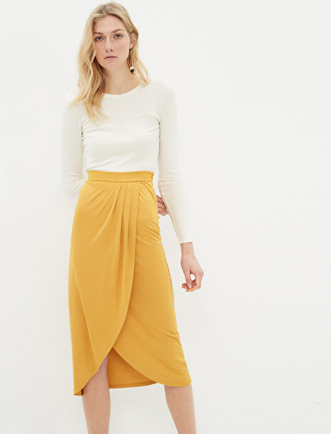 Koton Kadın Yırtmaç Detaylı Etek