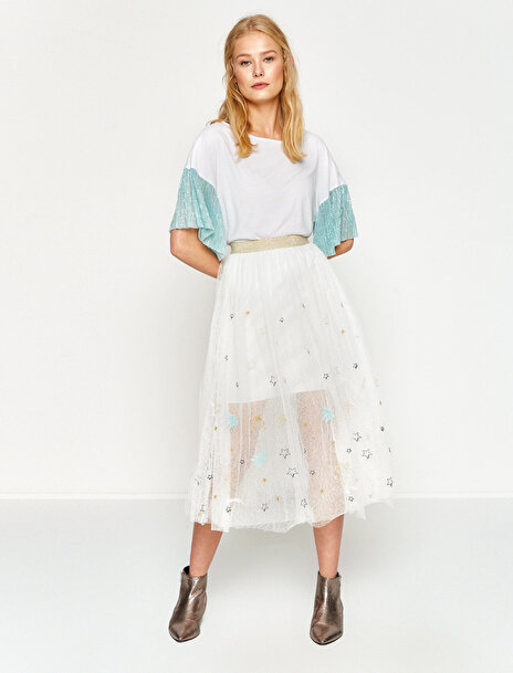 Koton Kadın Dantel Detaylı Etek