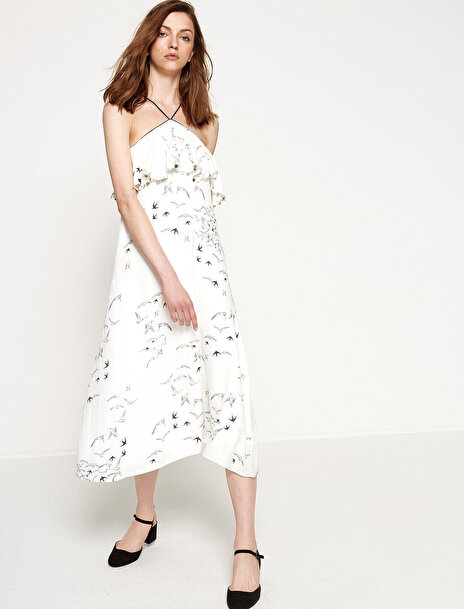 Koton Kadın Volan Detaylı Elbise