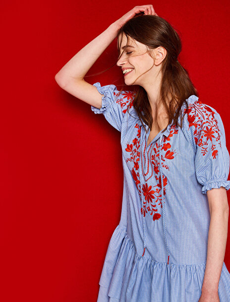 Koton Kadın Nakışlı Elbise