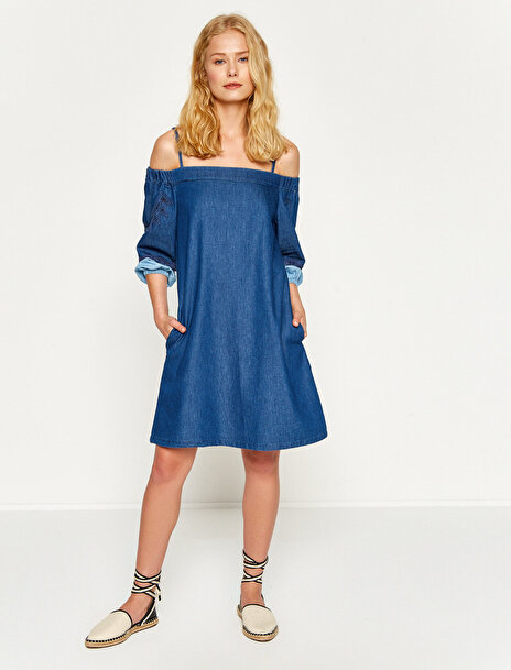 Koton Kadın Omuz Detaylı Elbise