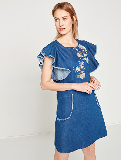 Koton Kadın İşlemeli Elbise