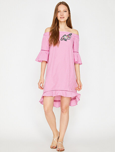 Koton Kadın İşlemeli Detaylı Elbise