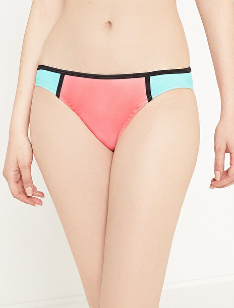 Koton Kadın Renk Bloklu Bikini Altı Koton Kadın Renk Bloklu Bikini Altı