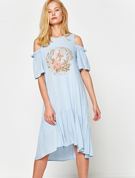 Koton Kadın İşlemeli Elbise