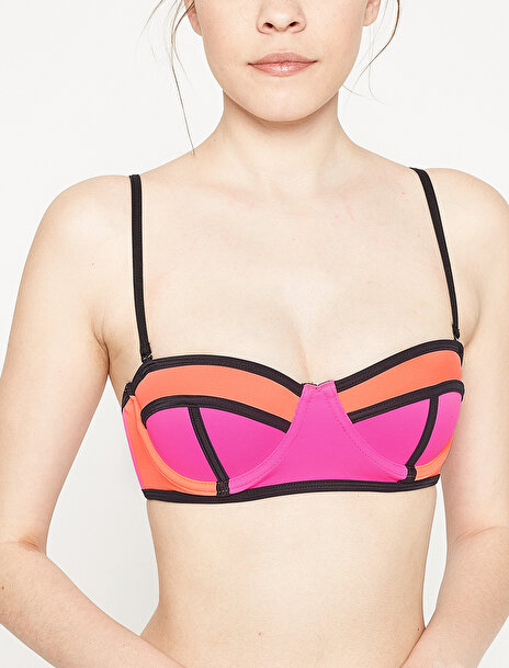 Koton Kadın Renk Bloklu Bikini Üstü Koton Kadın Renk Bloklu Bikini Üstü