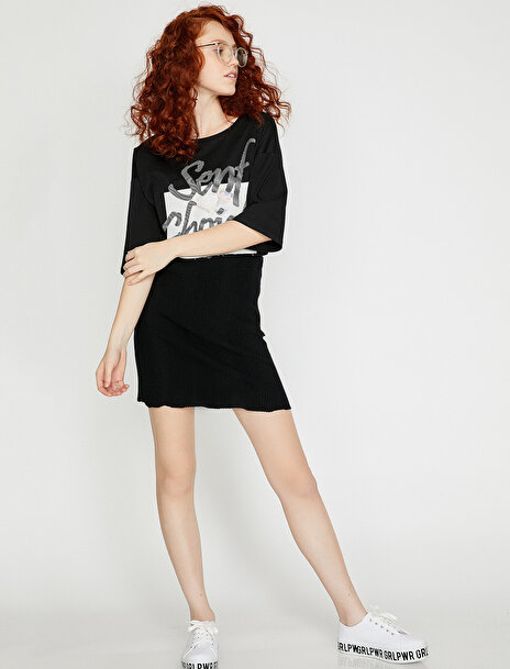 Koton Kadın Normal Bel Triko Etek