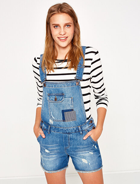 Koton Kadın Düğme Detaylı Tulum