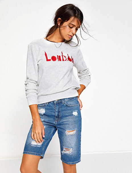 Koton Kadın Destroyed Jean Şort