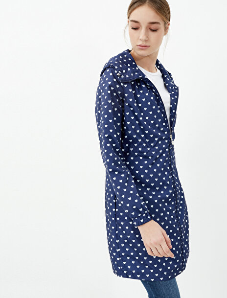 Koton Kadın Kalp Desenli Parka